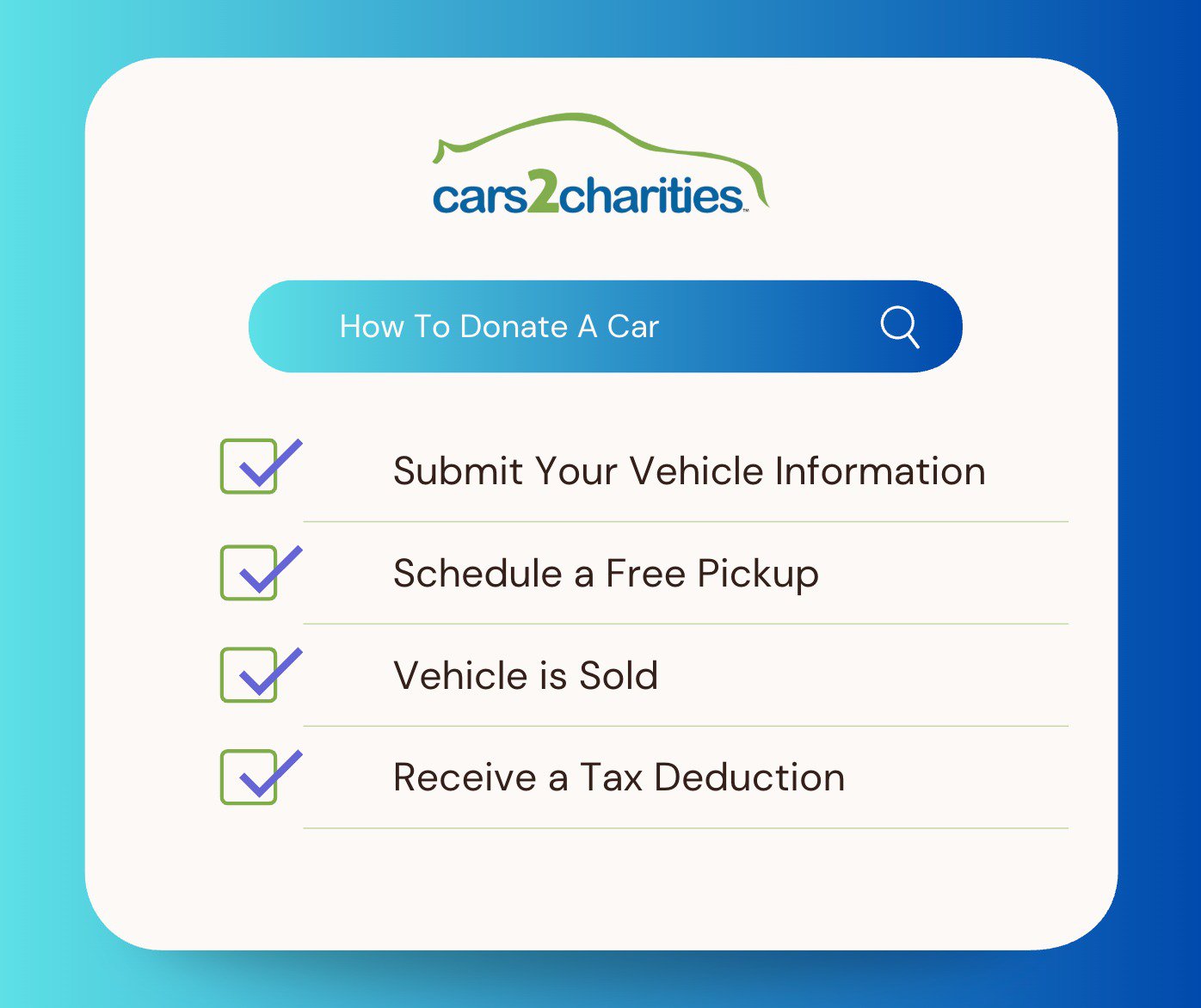 How Car Donation Works: A Step-by-Step Guide | Cars 2 Charities