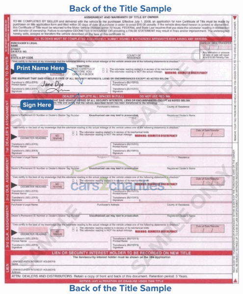 Easy step-by-step guide on signing a Georgia title.