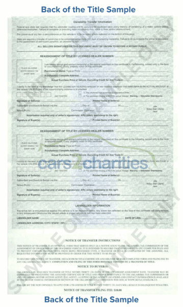 Easy step-by-step guide on signing an Oklahoma title.
